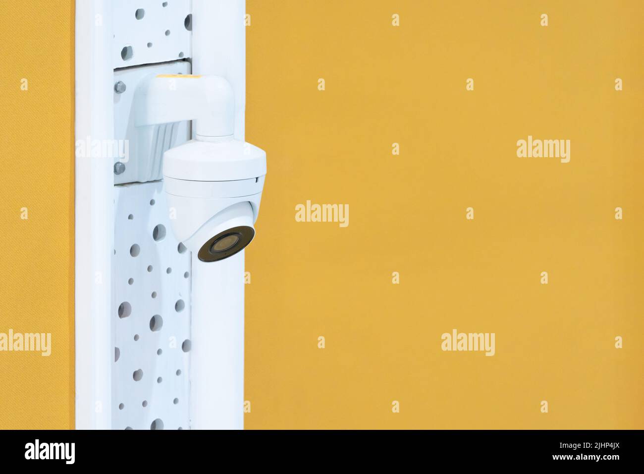 CCTV camera is installed inside the building on the ceiling and wall ...