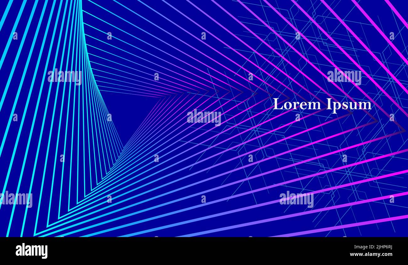 abstract blue purple triangle, network concept, geometric pattern ...