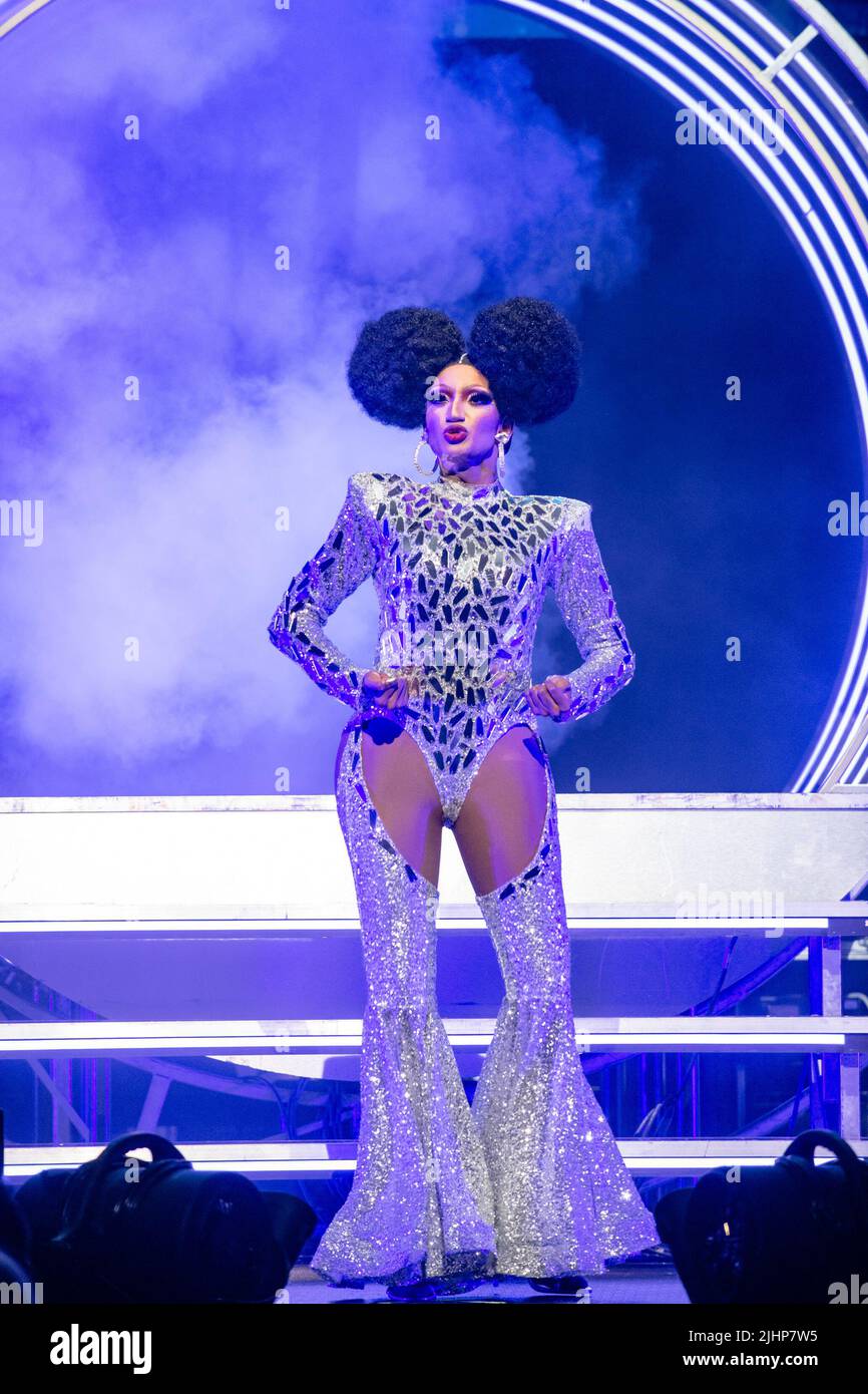 AUSTIN, TX - JULY 19: Angeria performs on stage during RuPaul's Drag ...