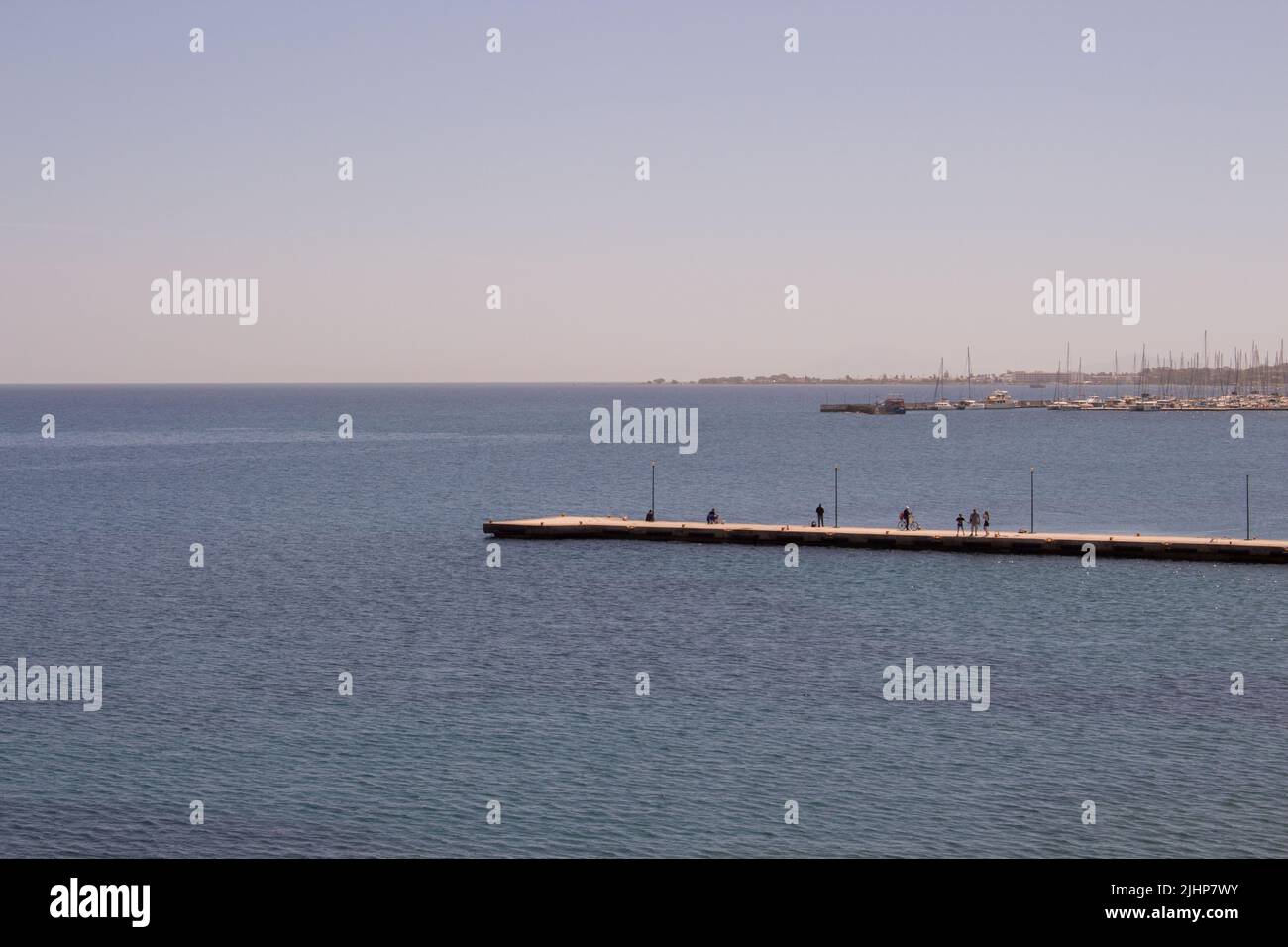 Port in the city of Kos. Beautiful harbour view in Kos Island Stock ...