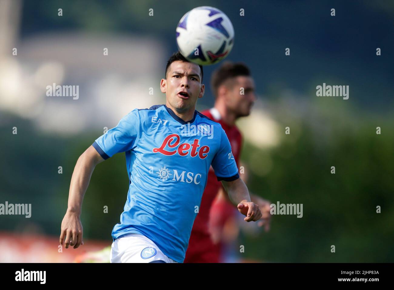 SSC Napoli's Mexican striker Hirving Lozano controls the ball during ...