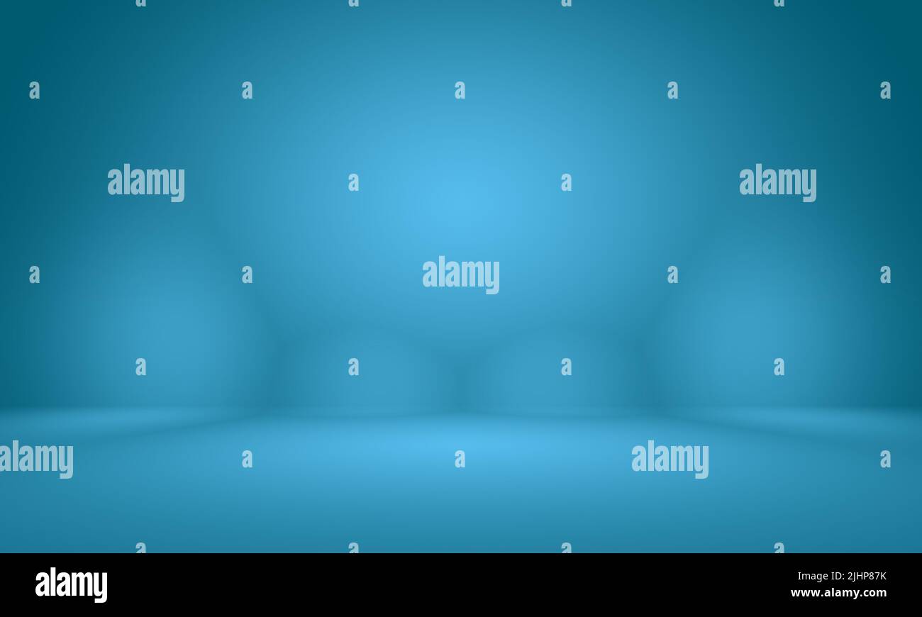 Abstract Smooth Dark blue with Black vignette Studio well use as ...