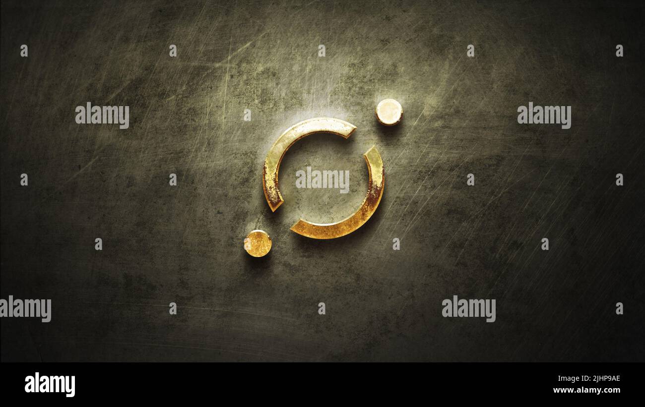 3D rendering cryptocurrency icon coin on colorful background ...