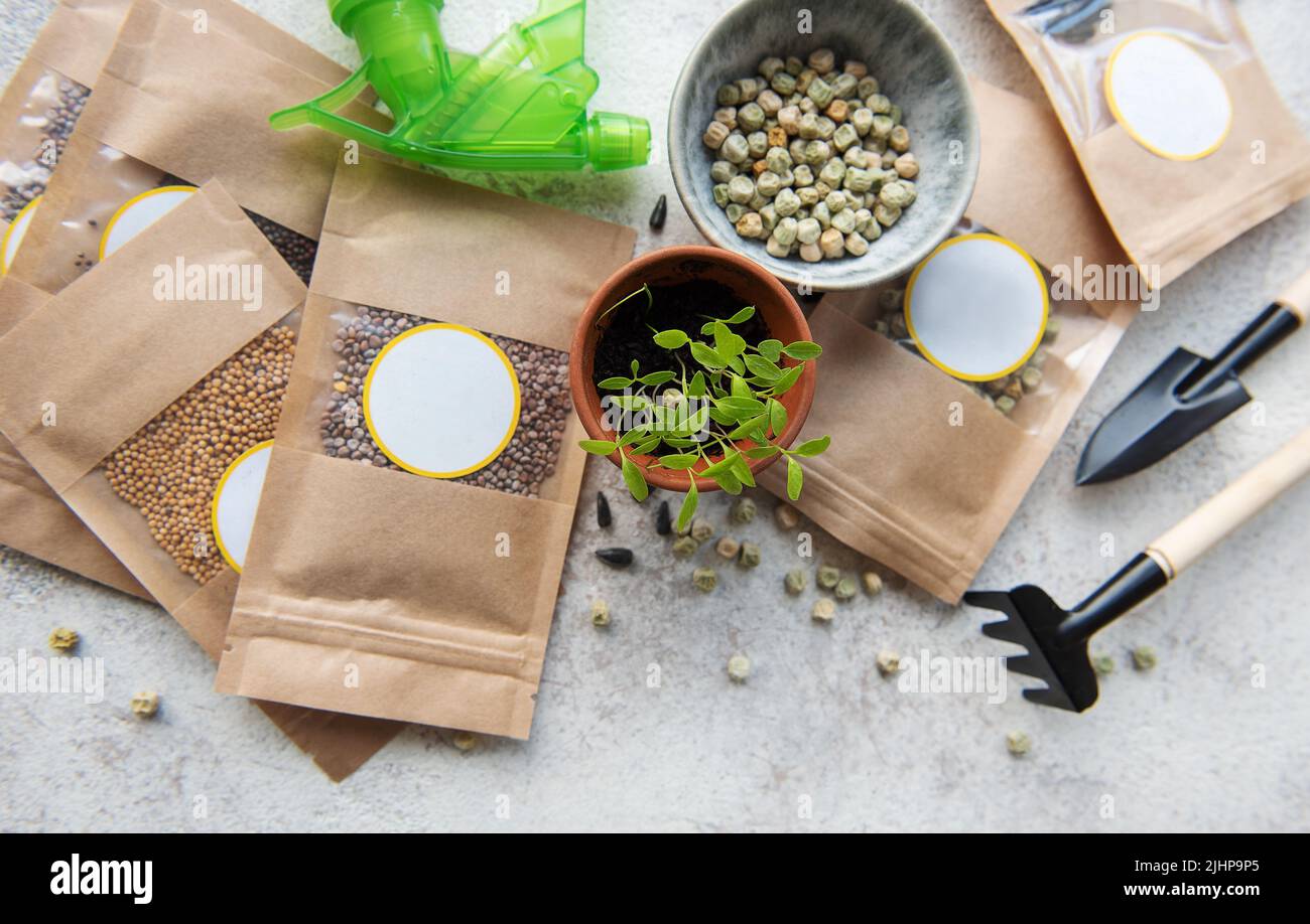 Microgreen seeds in paper hi-res stock photography and images - Alamy