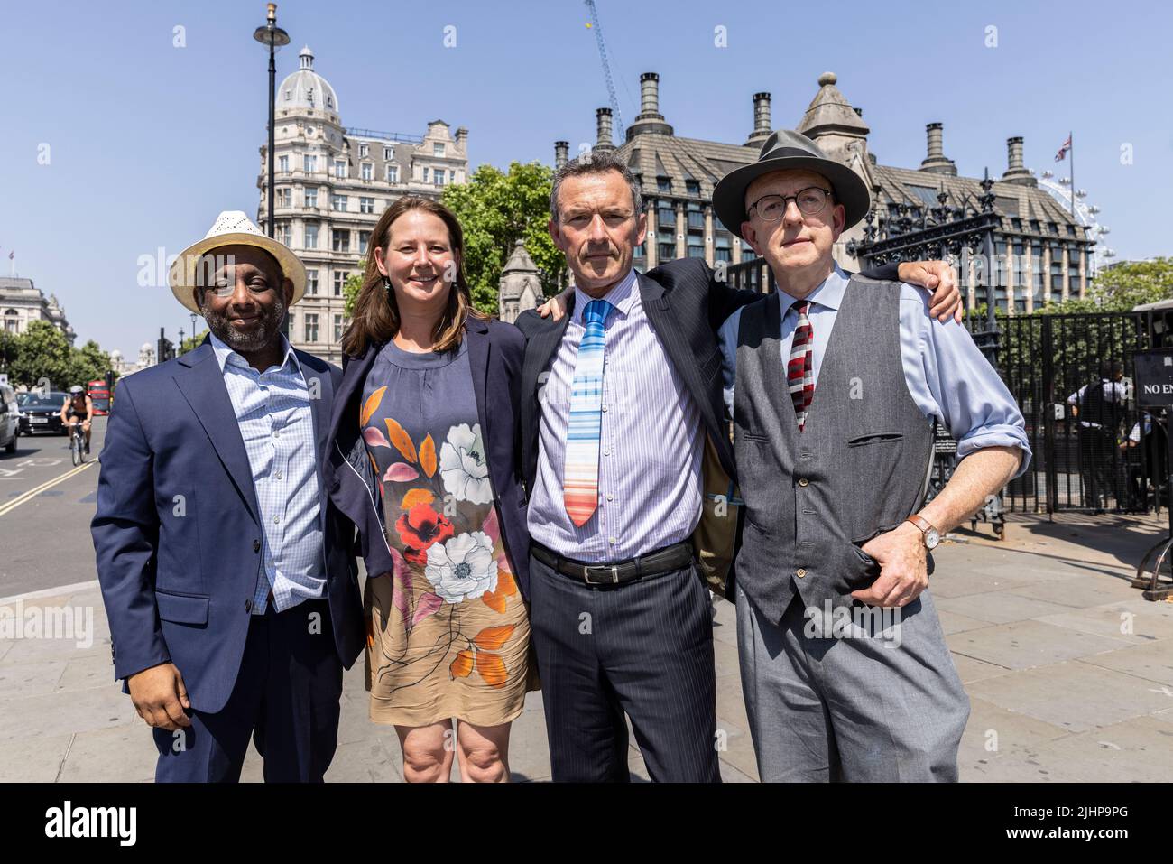 Scientists Warning Europe, Climate Party, Westminster, London, UK (left ...