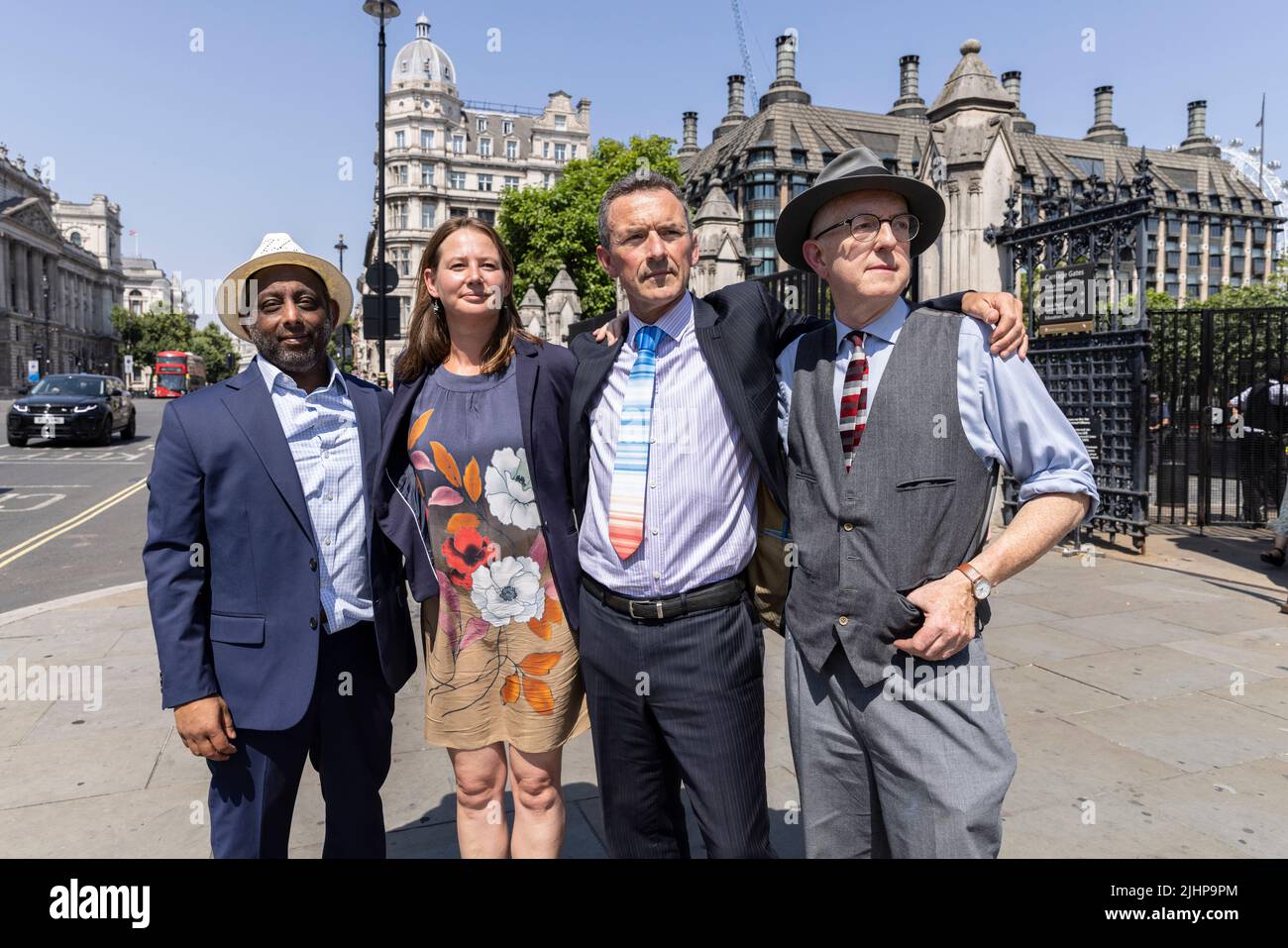 Scientists Warning Europe, Climate Party, Westminster, London, UK (left ...