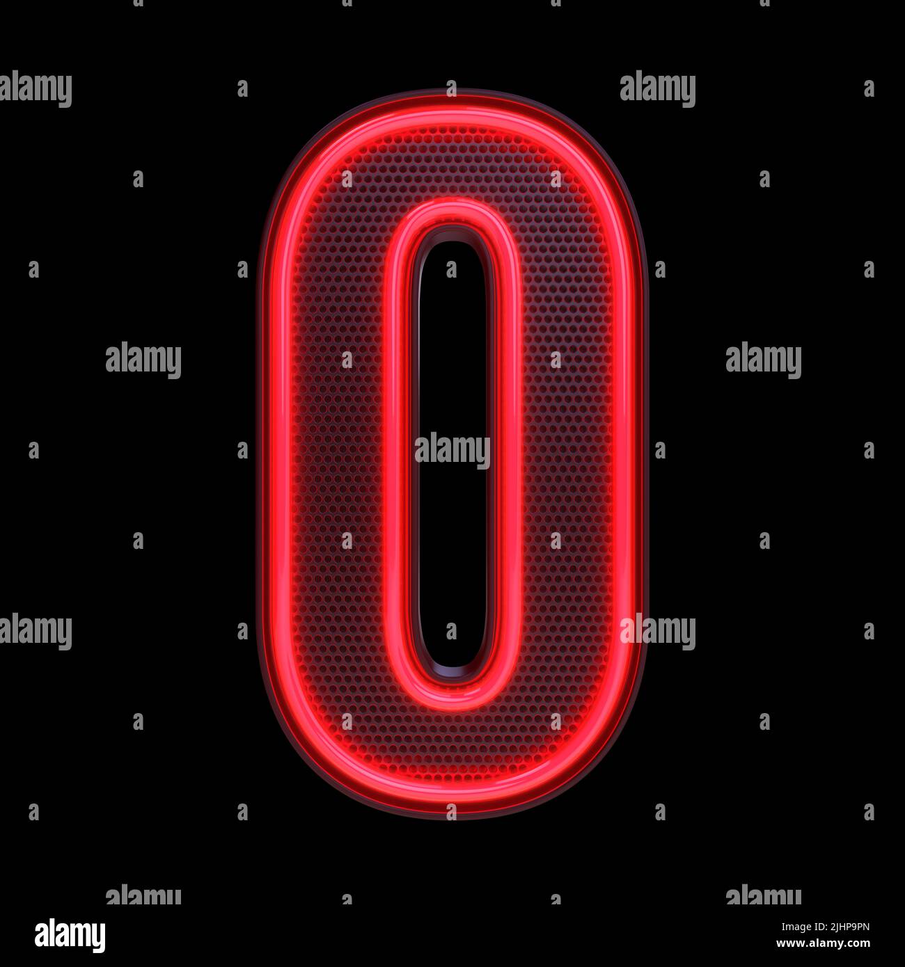 Number 0, Alphabet. Retro 3d number isolated on a black background with ...