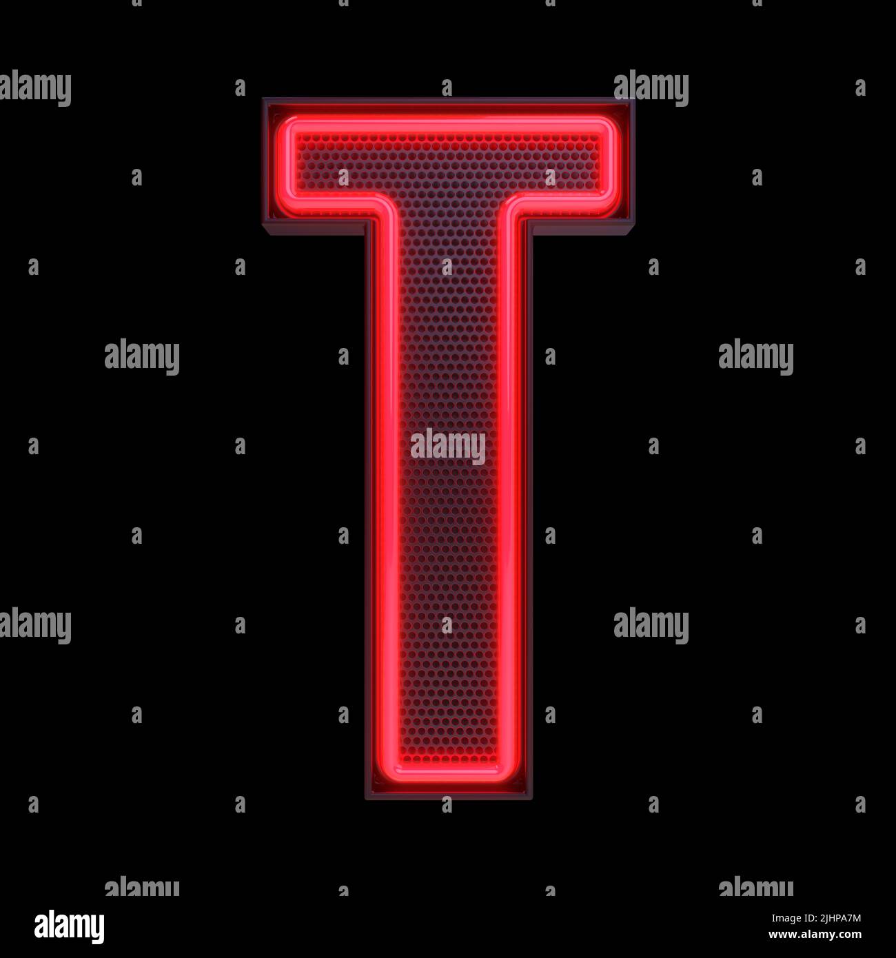 Red Letter T Black Background
