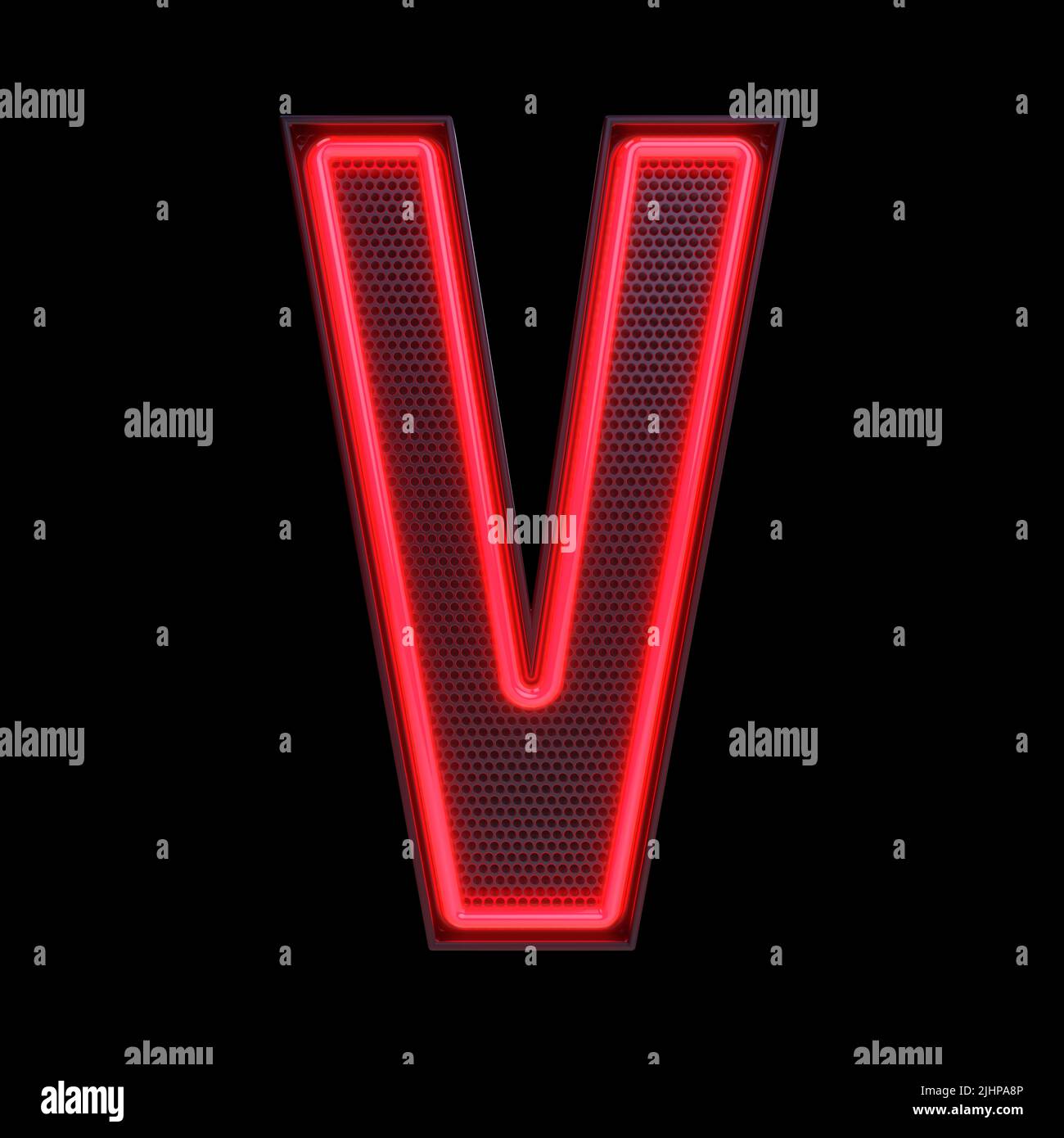 Neon Letter V