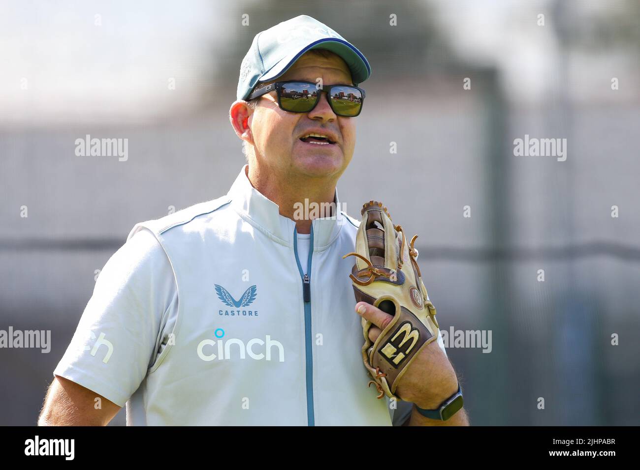 England coach Matthew Mott during a training session at Emirates Old ...