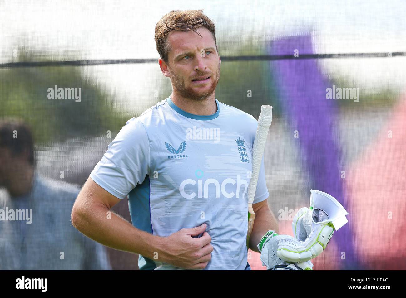 England's Jos Buttler during a training session at Emirates Old ...