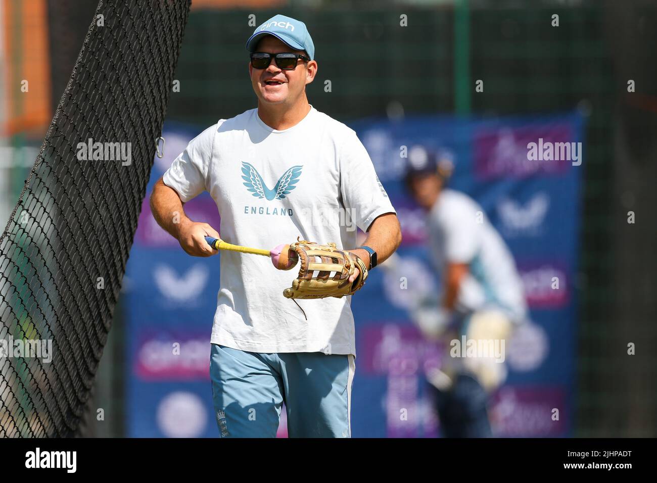 England coach Matthew Mott during a training session at Emirates Old ...