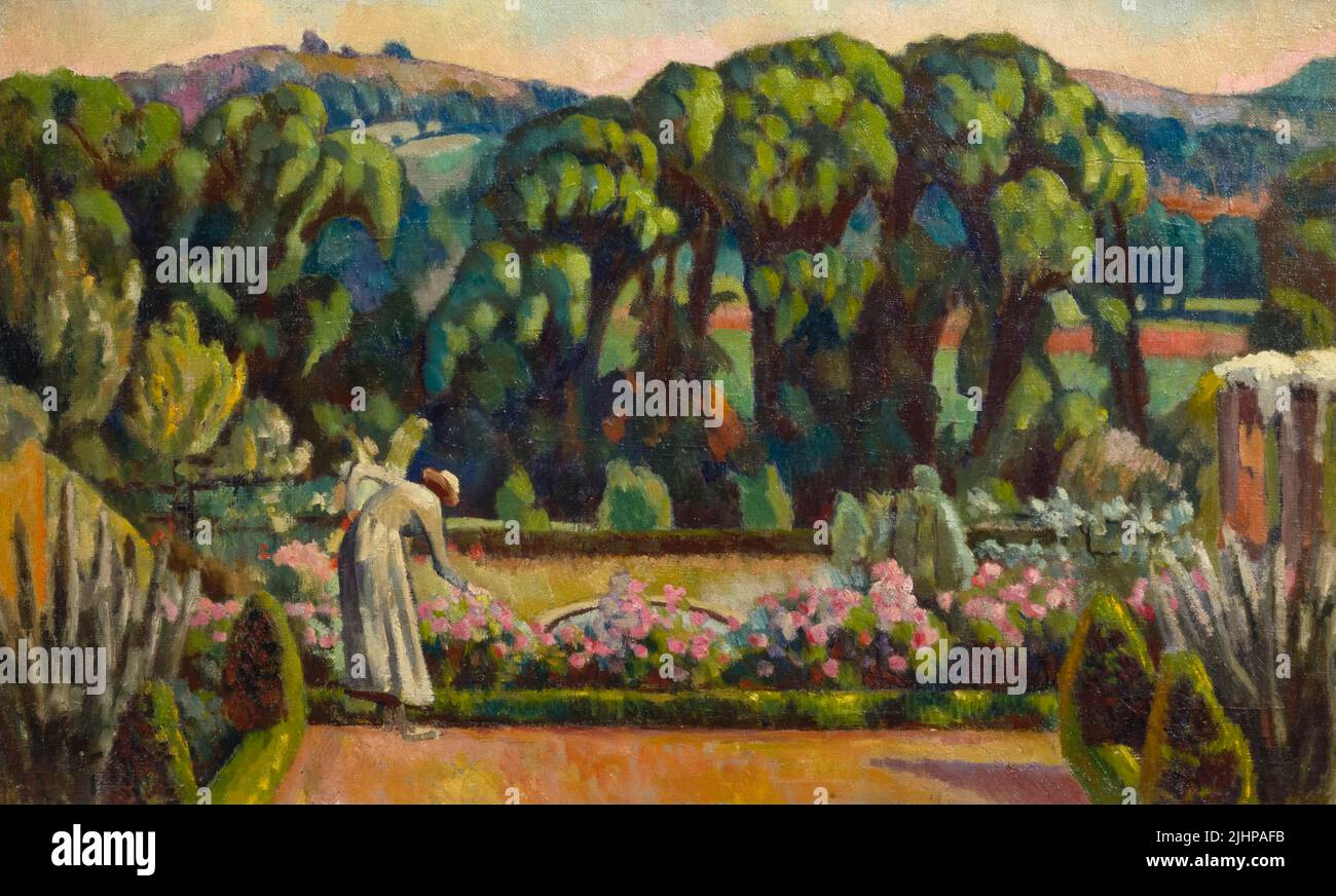 Roger Fry painting, The Artist’s Garden at Durbins, Guildford, oil on ...
