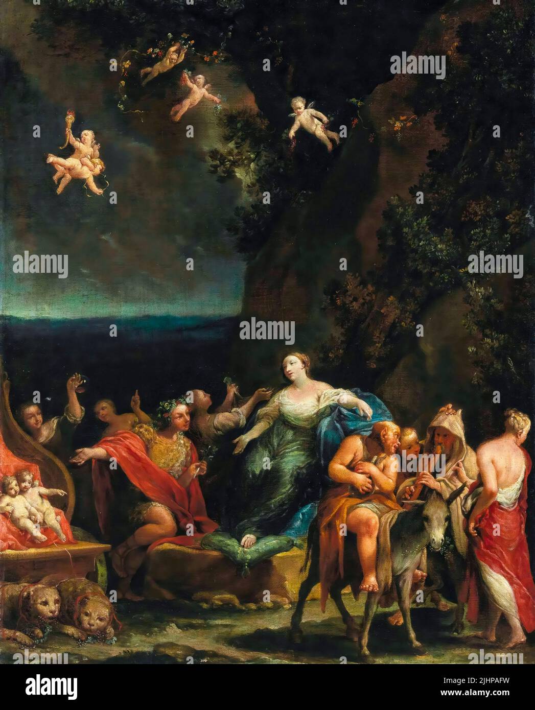 Giuseppe Maria Crespi, painting, Bacchus and Ariadne, oil on canvas ...