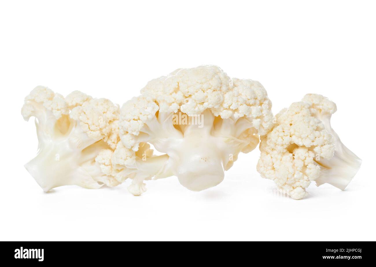 Cauliflower. Piece isolated on white Stock Photo - Alamy
