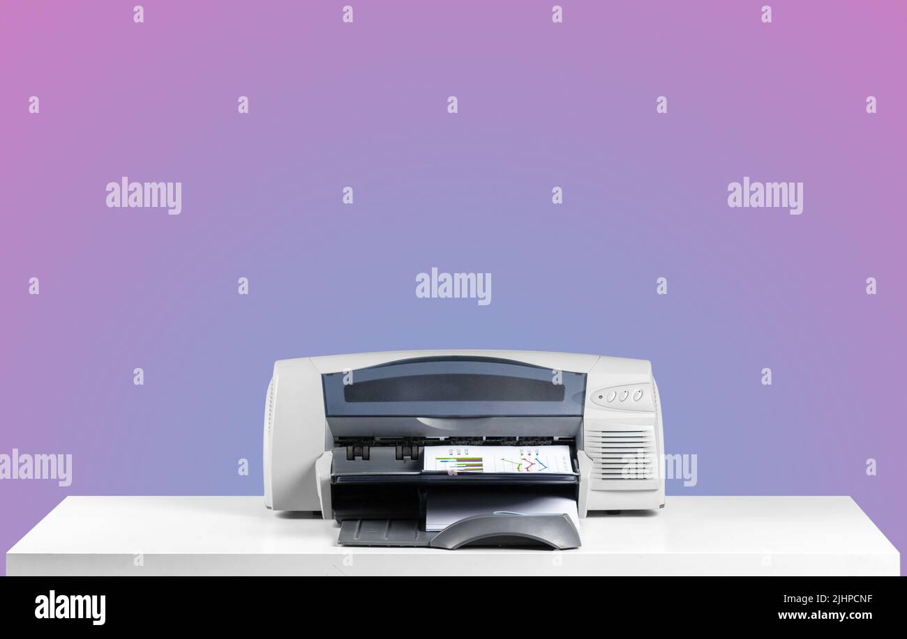 Printer, copier, scanner. Office table Stock Photo - Alamy
