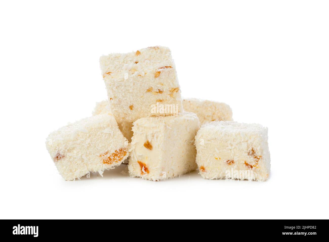 Turkish delight isolated on white Stock Photo - Alamy