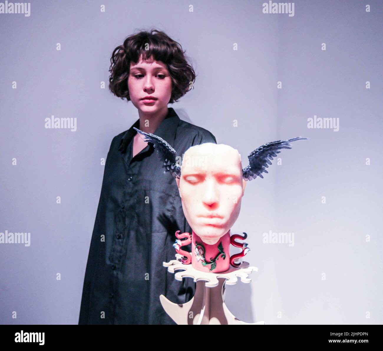 London UK 20 July 2022 Emily Wooley,Protean (a Reconstruction ) Copper ...