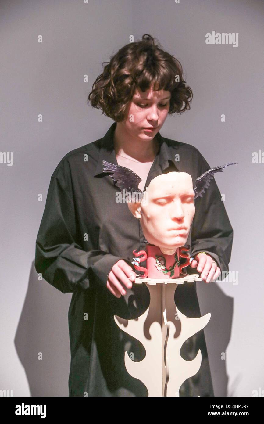 London UK 20 July 2022 Hannah Lim, and Hugo Harris,Head of Hypnos,Steel ...