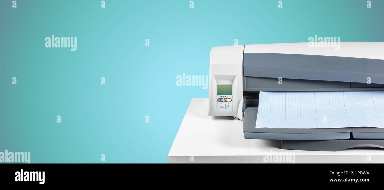 Printer, copier, scanner. Office table Stock Photo - Alamy