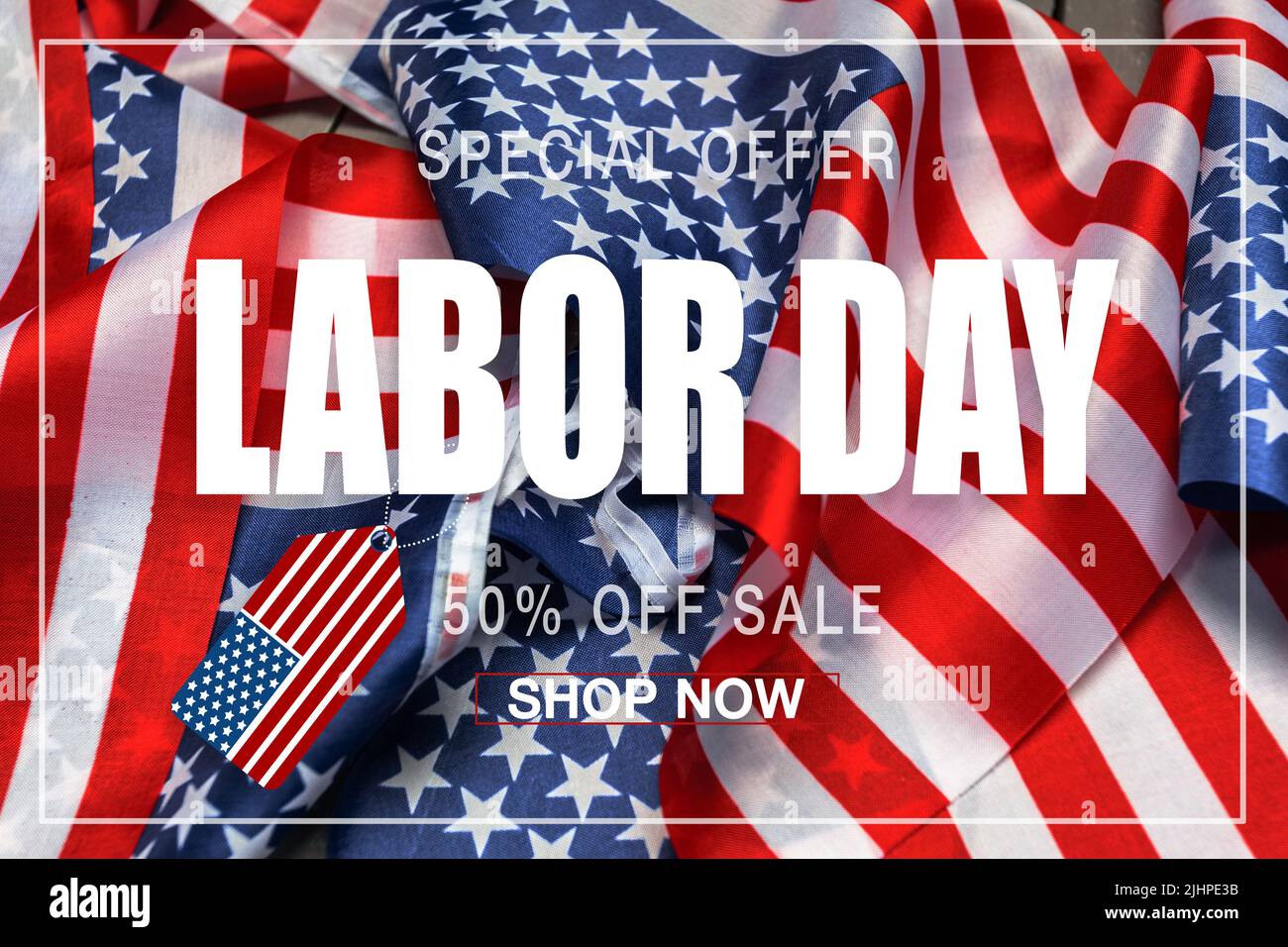 Happy Labor day banner, american patriotic background Stock Photo - Alamy