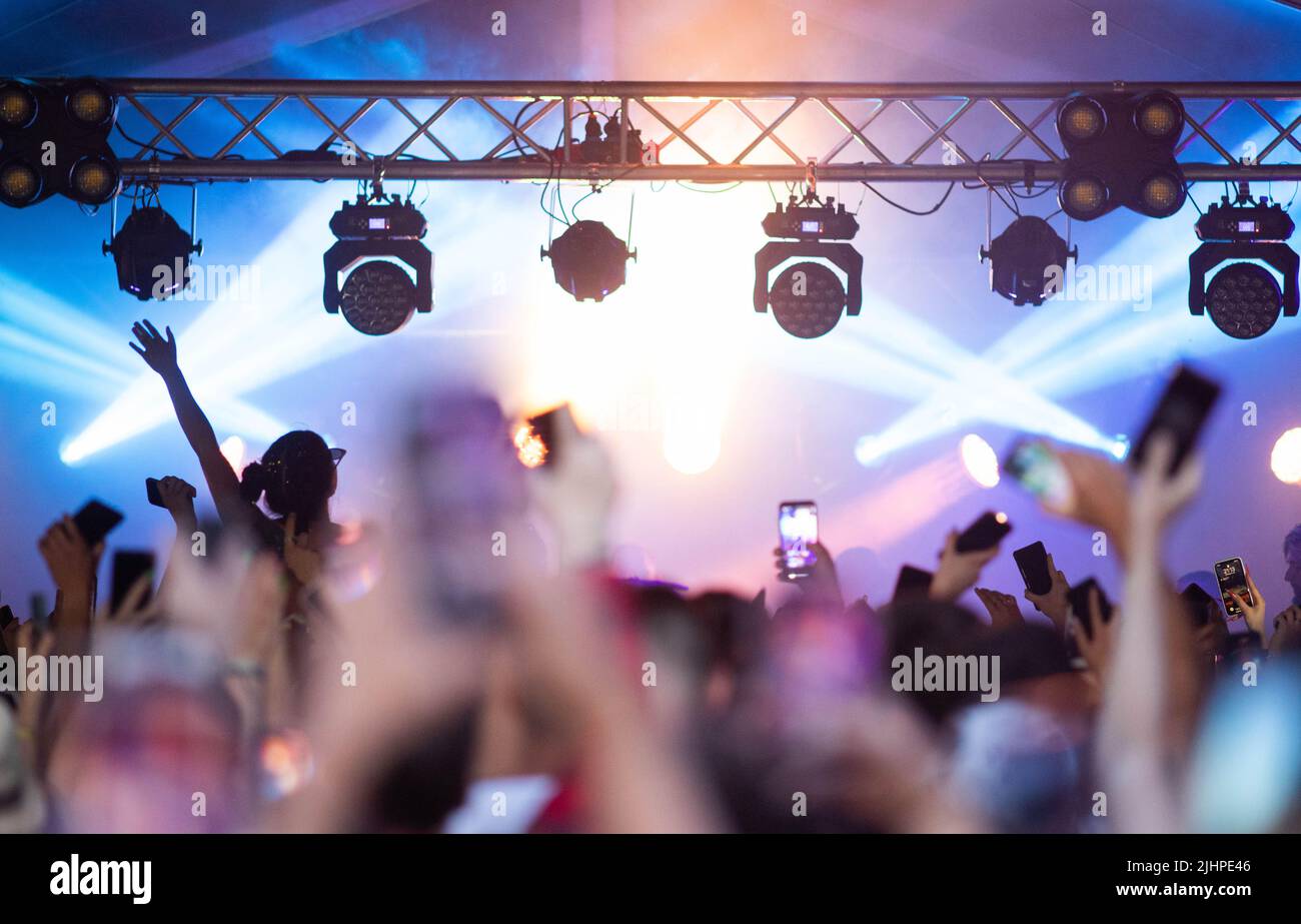 crowd at concert - summer music festival Stock Photo - Alamy