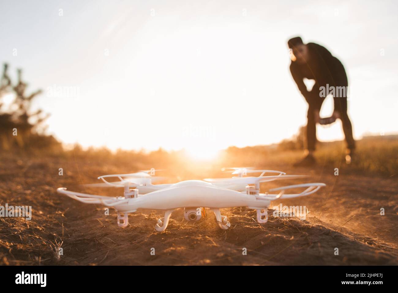 Male landing drone hi-res stock photography and images - Alamy