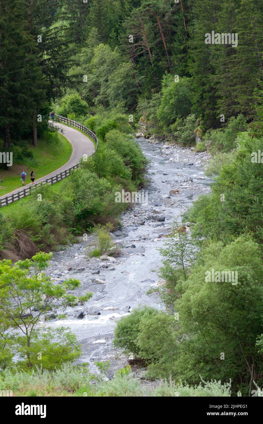 Italy, Lombardy, Valtellina, Bormio, Adda River Stock Photo - Alamy