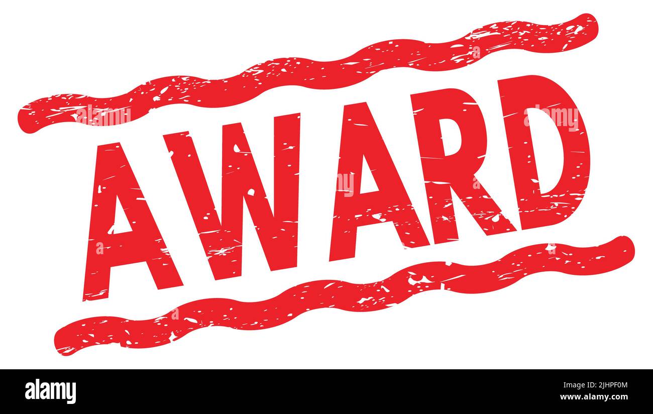 AWARD text written on red lines stamp sign Stock Photo - Alamy