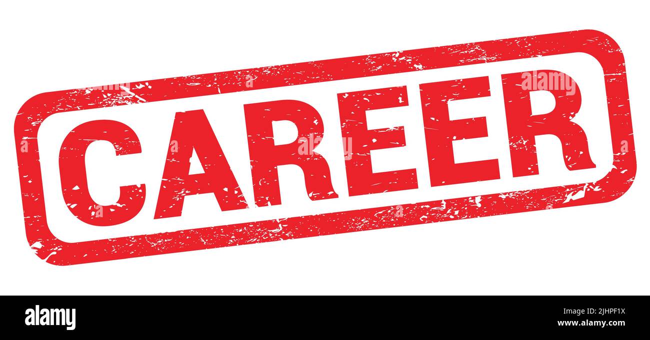 CAREER text written on red rectangle stamp sign Stock Photo - Alamy