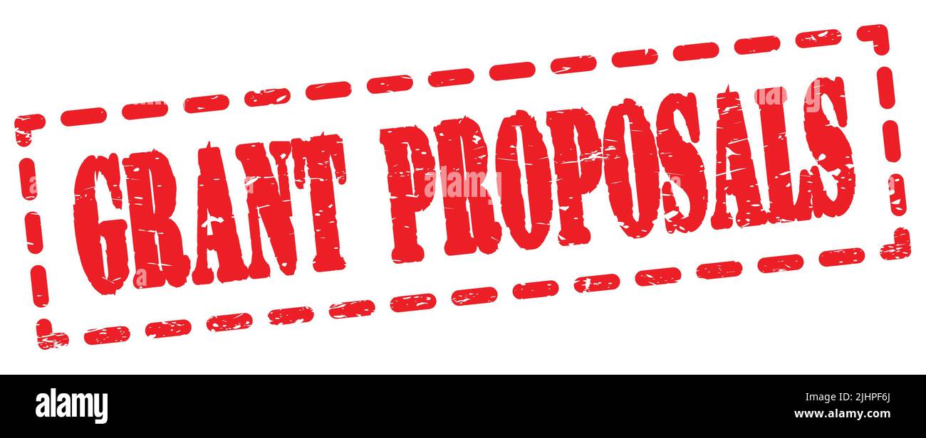 GRANT PROPOSALS text written on red dash stamp sign Stock Photo - Alamy