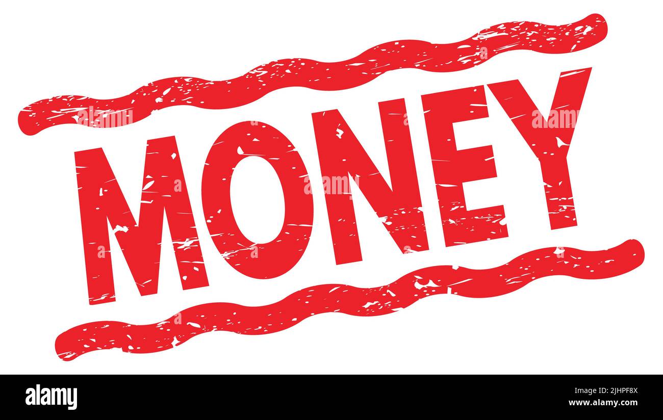 MONEY text written on red lines stamp sign Stock Photo - Alamy