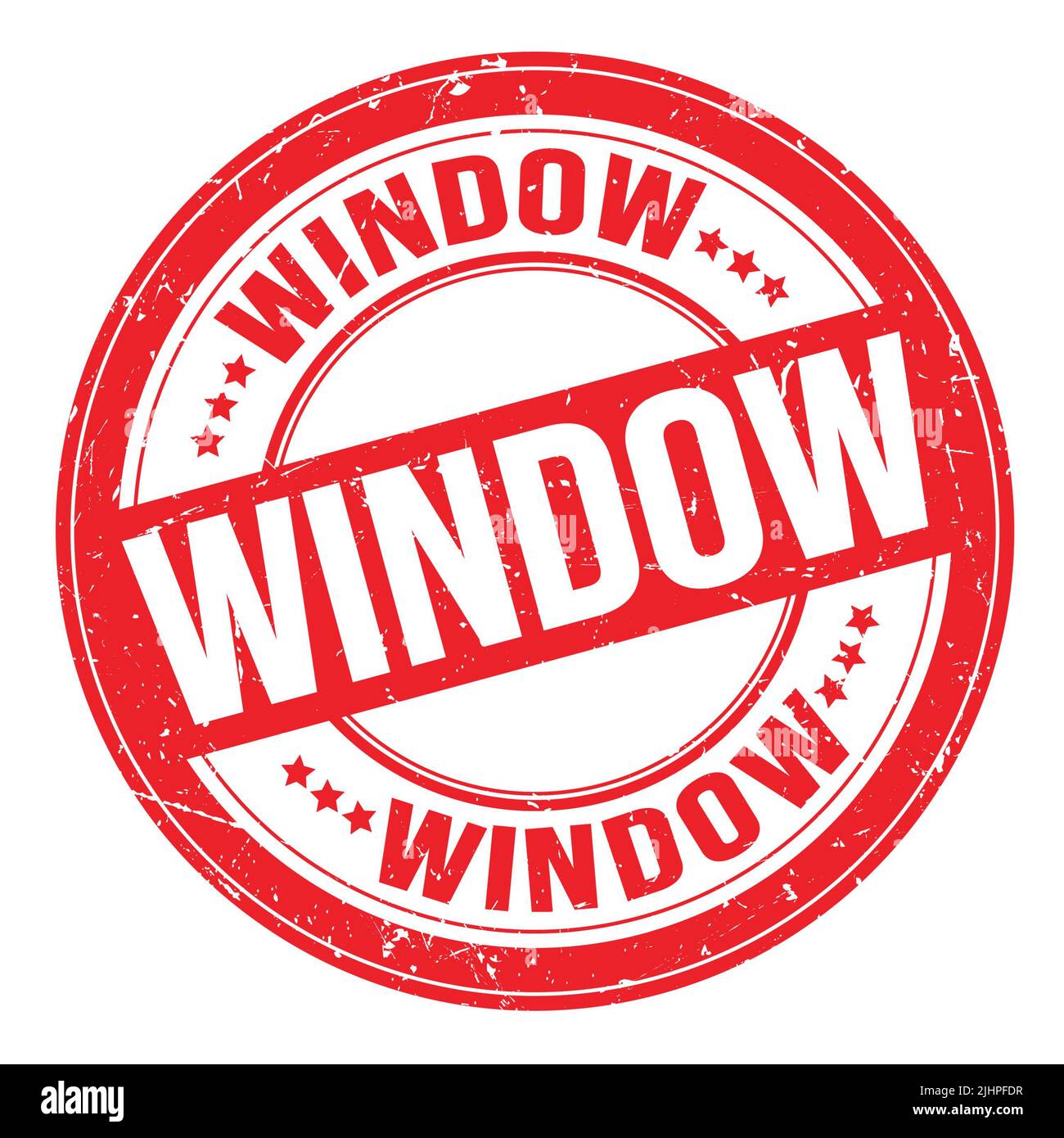 WINDOW text written on red round grungy stamp sign Stock Photo - Alamy