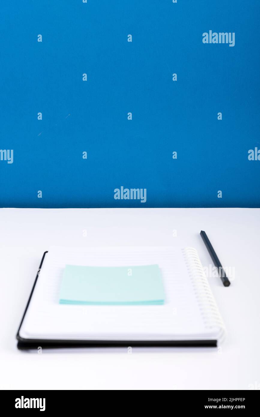 Important Message Presented Above Desk With Notebook, Notes And Pencil ...