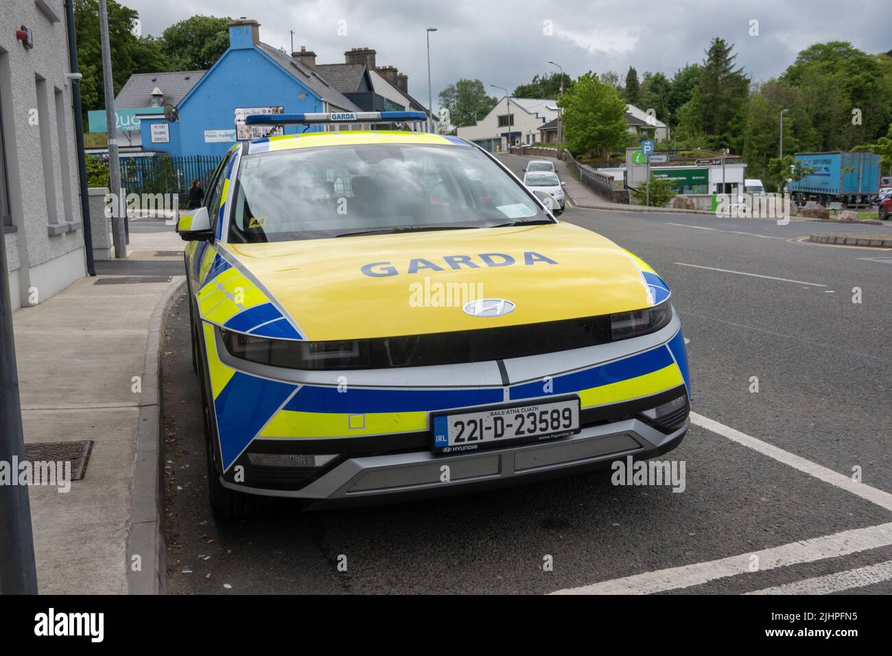 Garda Police Car - Ionic Electric Vehicle Stock Photo - Alamy