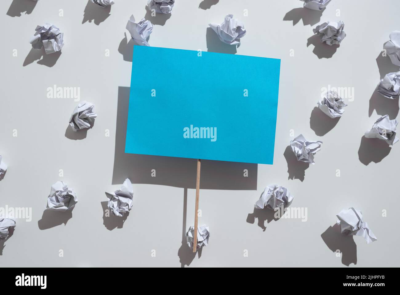 Wrinkled Notes Underneath Piece Of Paper With Important Message Glued ...