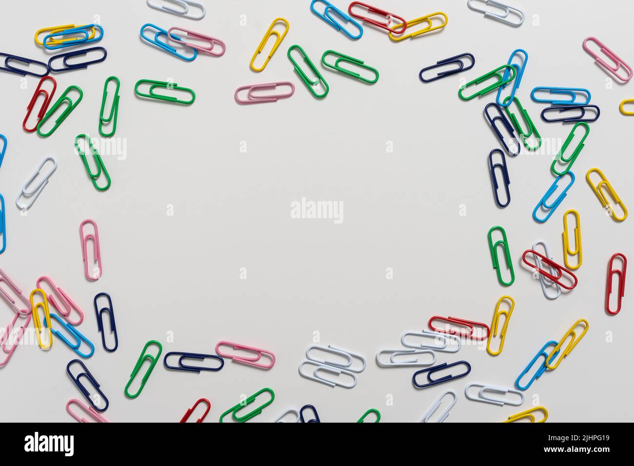 Colorful Paperclips Placed Around Important Information. Colored Clips ...