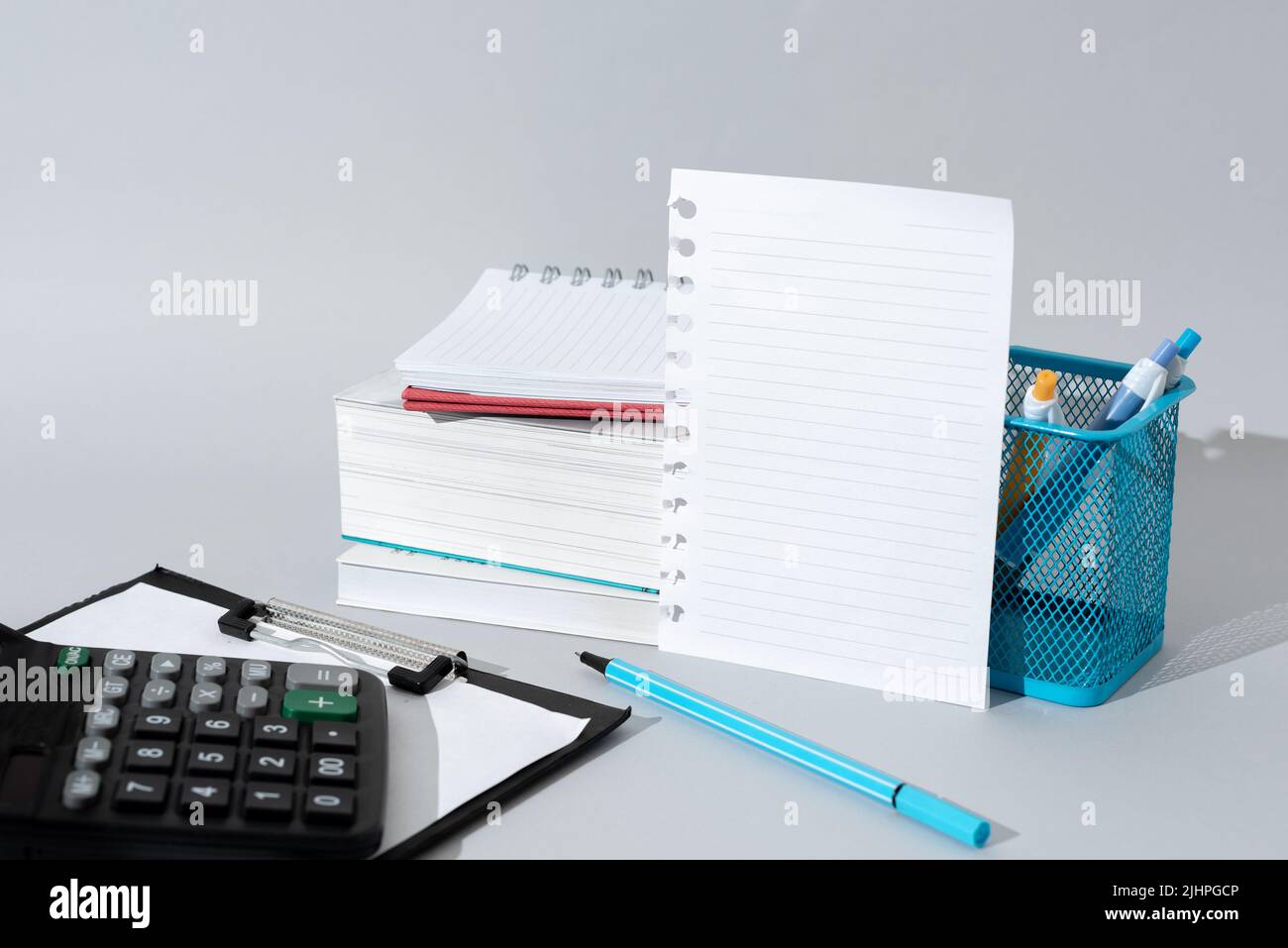 Important Messages Presented On Note On Desk With Pencils, Books ...