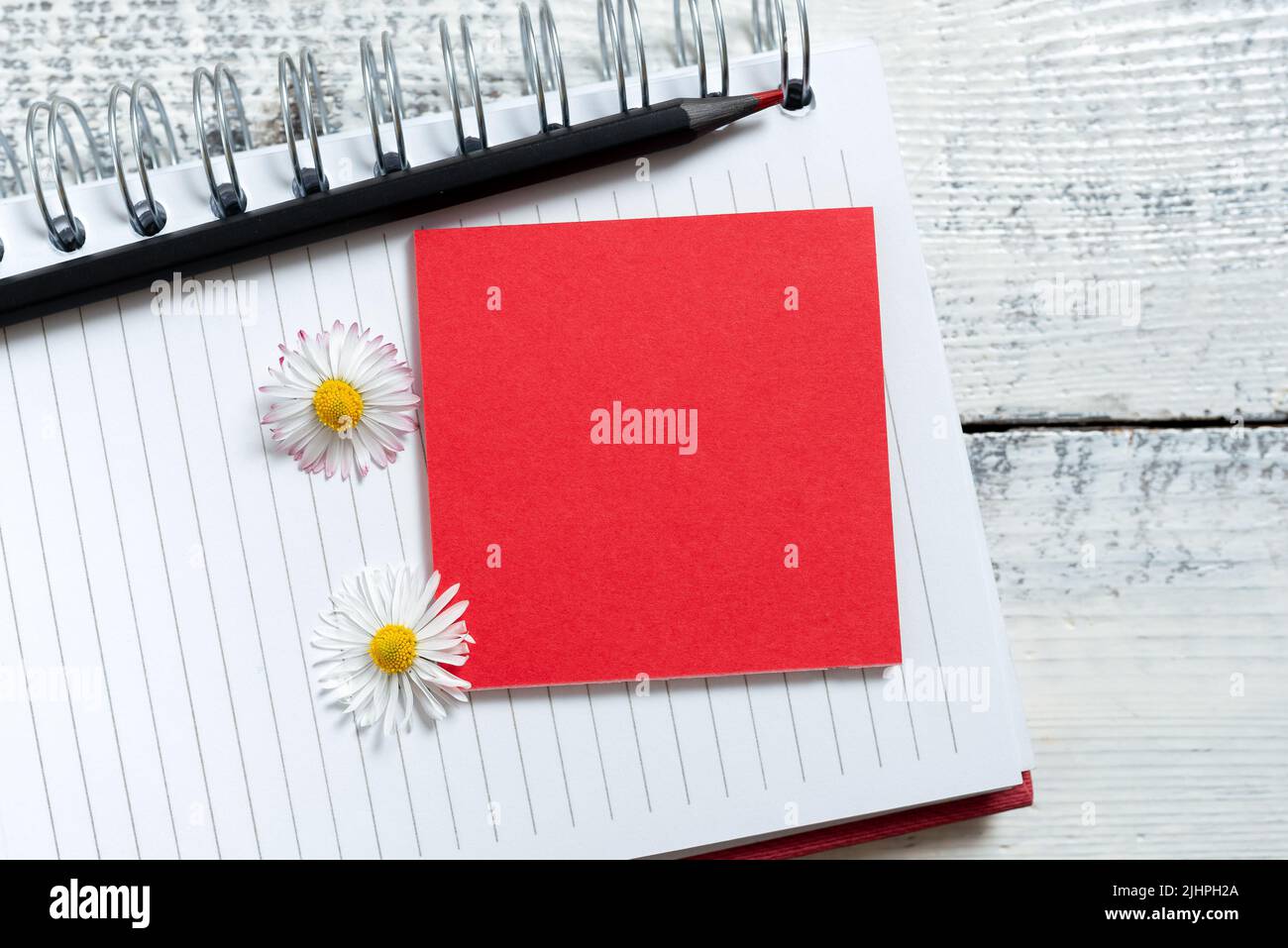 Sticky Note With Important Messages Over Notebook With Pencil And ...