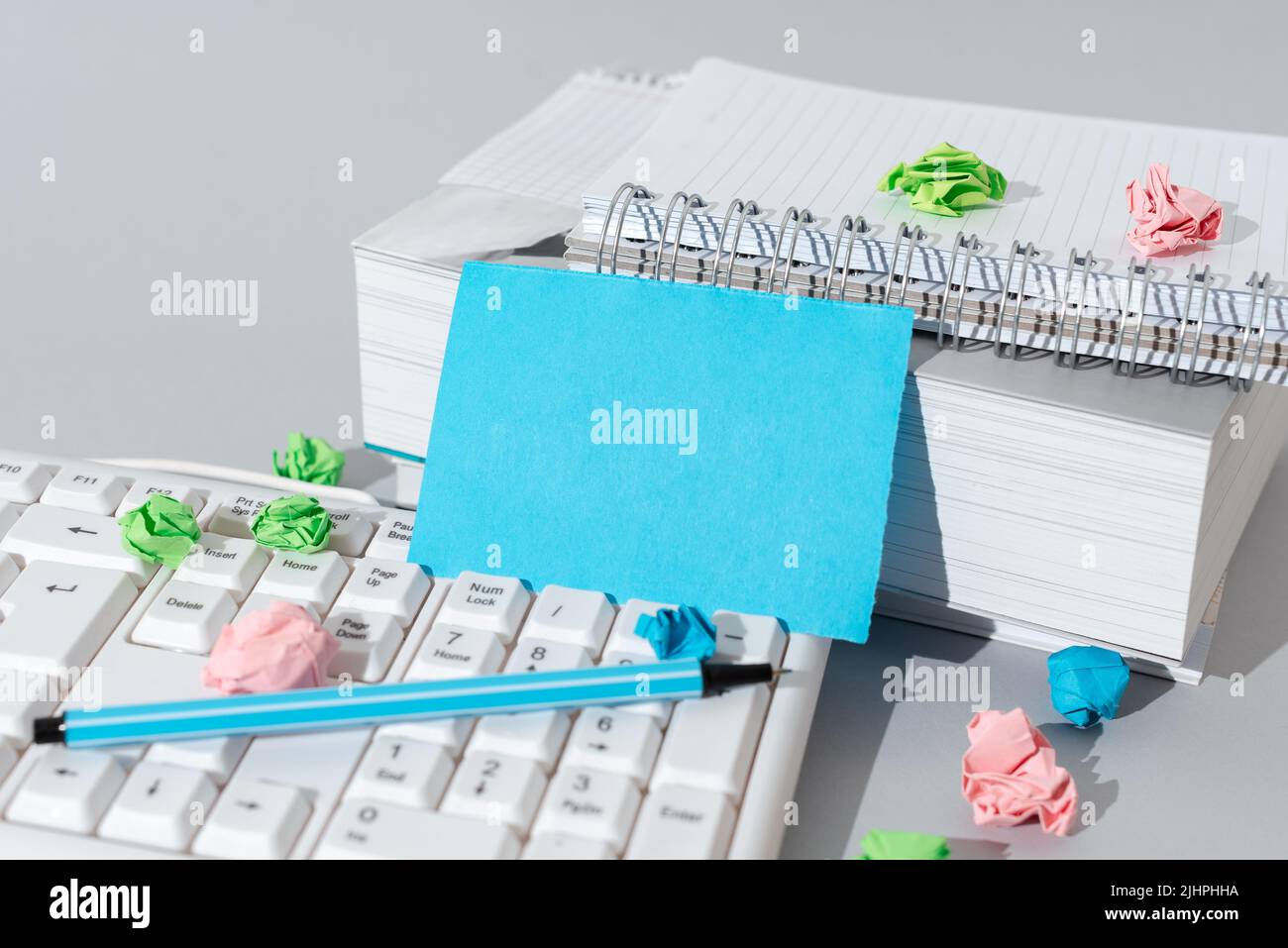 Important Message Presented On Piece Of Paper On Desk With Keyboard ...