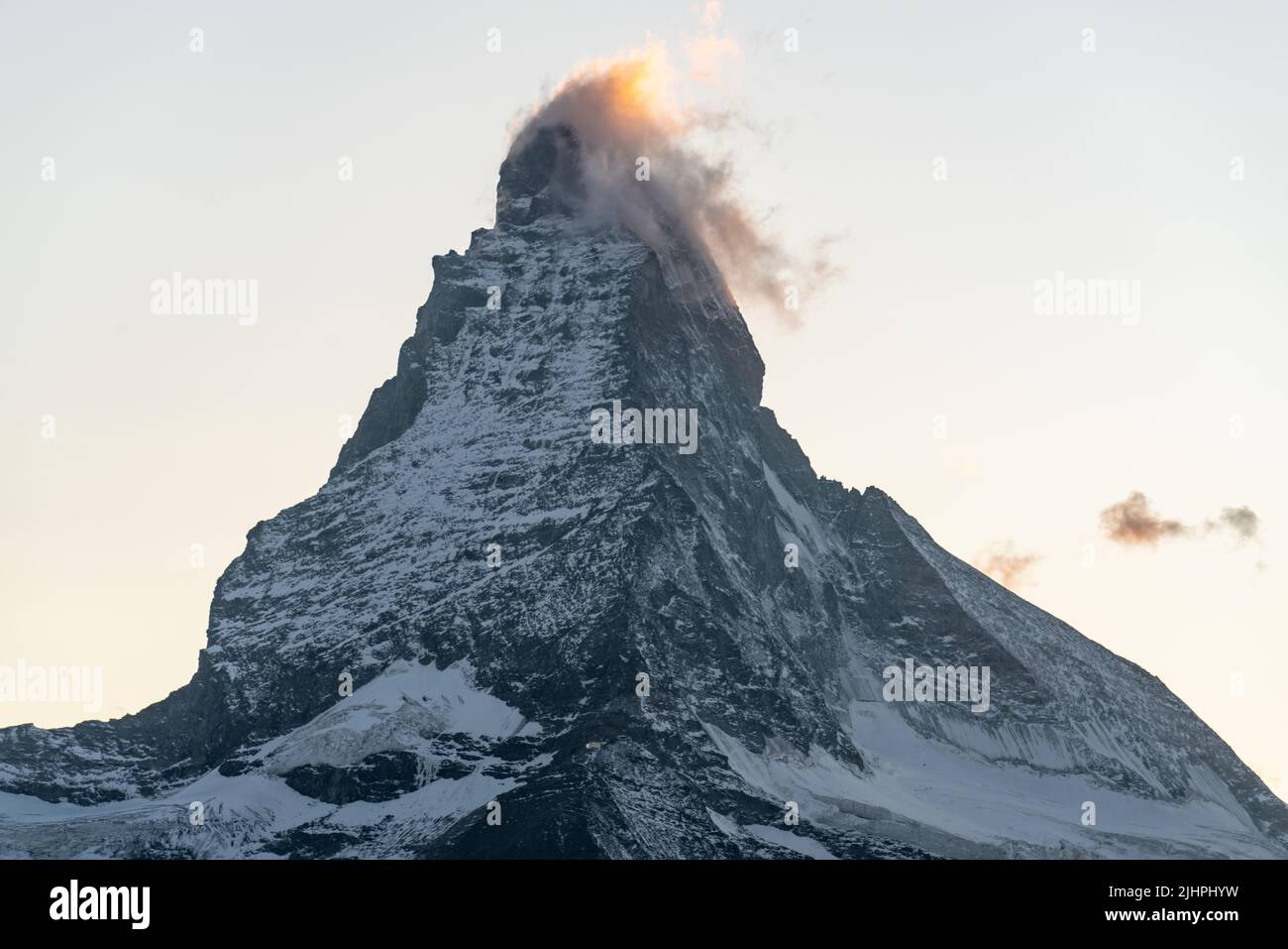 Beautiful autumn landscapes. Amazing sunset in the Swiss Alps, Zermatt ...