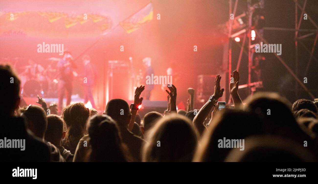 crowd at concert - summer music festival Stock Photo - Alamy