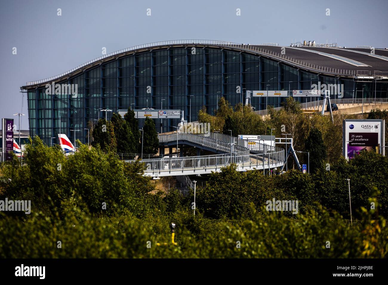 London, UK. 19th July, 2022. Terminal 5 at Heathrow Airport is pictured ...