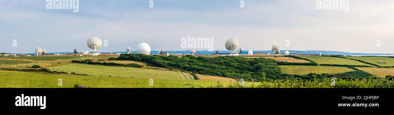 Fields and Farms over GCHQ Bude, GCHQ Composite Signals Organisation ...