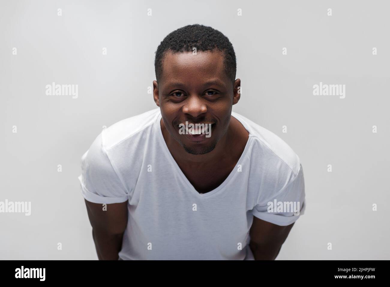 Happy afroamerican guy full of joy and happiness Stock Photo - Alamy