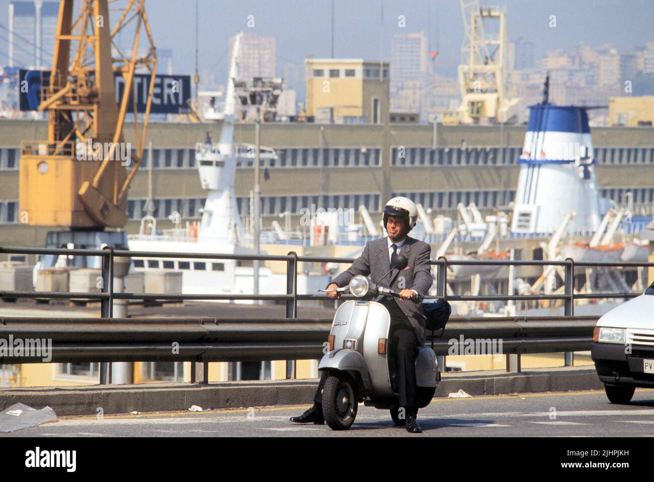 Genoa (Italy), waterfront road and shipyards Stock Photo - Alamy