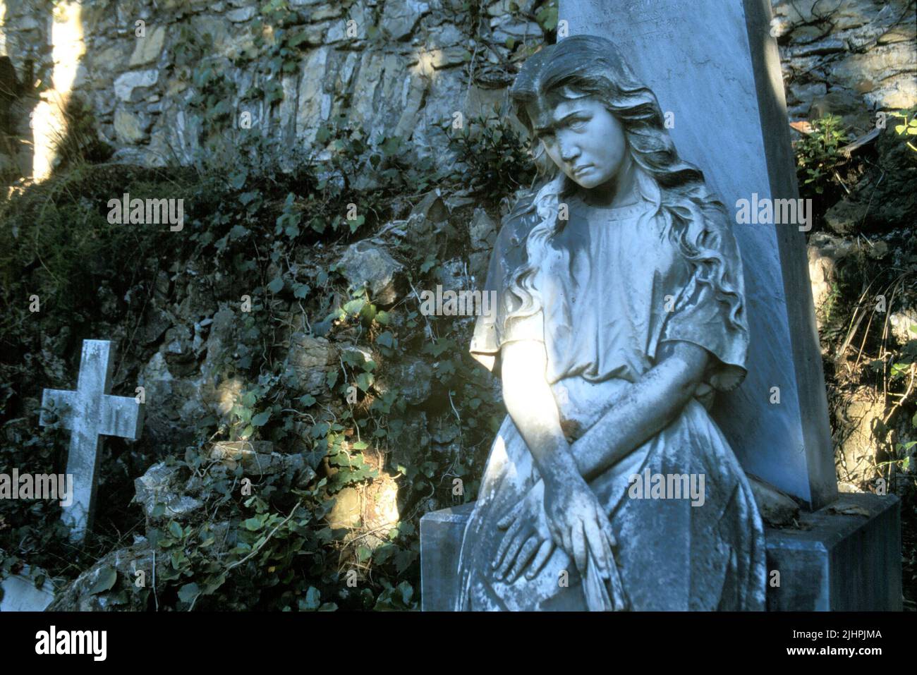 Genoa (Italy), Staglieno monumental cemetery, statues and graves in ...