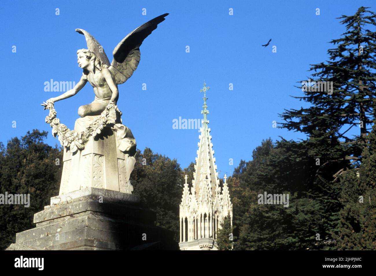 Genoa (Italy), Staglieno monumental cemetery, statues and graves in ...