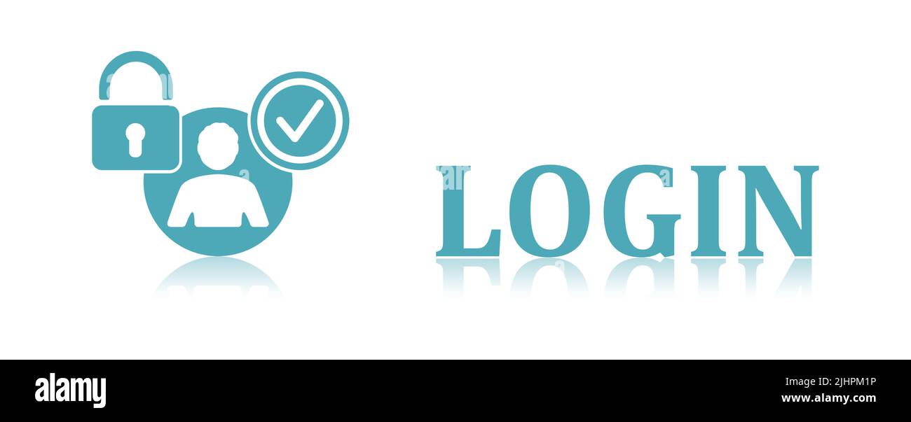 Illustration of a login concept Stock Photo - Alamy