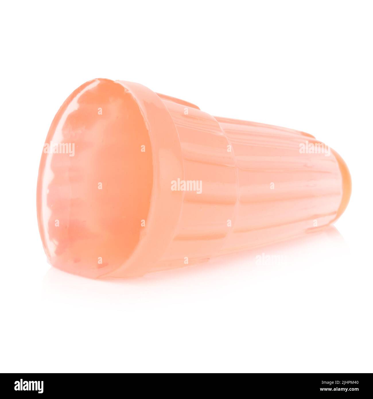 gelatine. pink. isolated on white background Stock Photo - Alamy